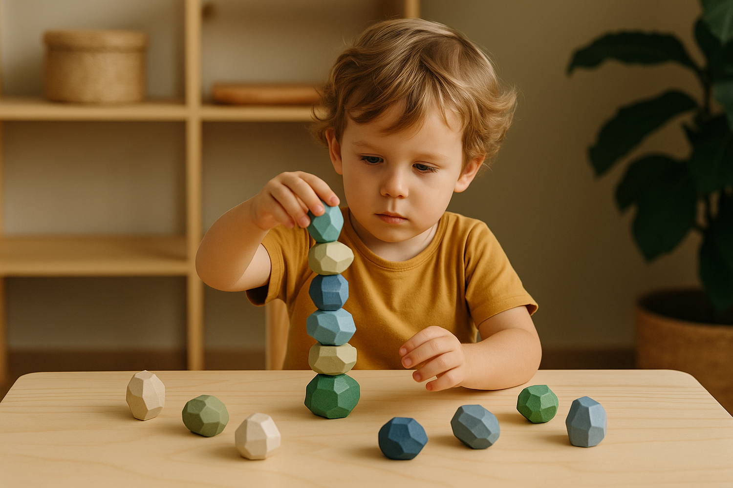 Why Parents Love Eco Friendly Wooden Montessori Stacking Rocks for Kids ...